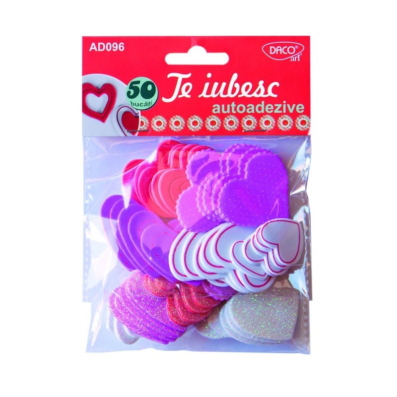 HEART FOAM STICKERS - Spavento Art & Craft