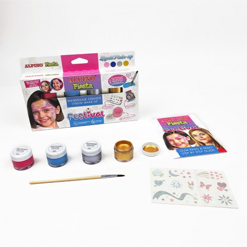 Face Painting Box with 4 colours and brush - Alpino - Spavento Art & Craft